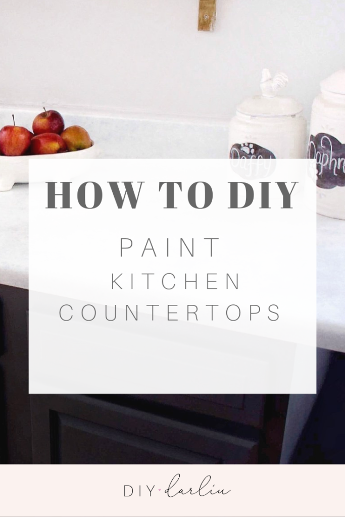 How To Paint Kitchen Countertops as Faux Marble - DIY Darlin'
