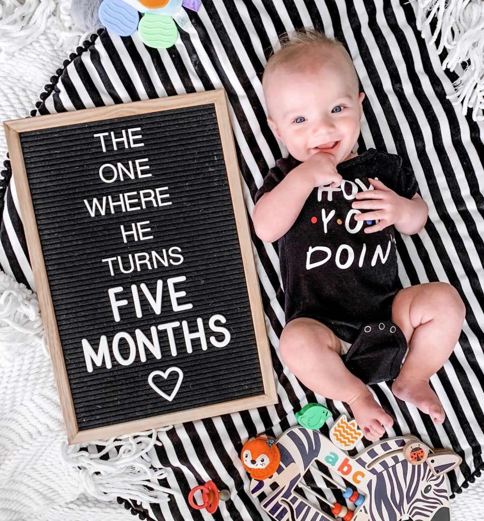 Five Month Letterboard & Baby Update - DIY Darlin'