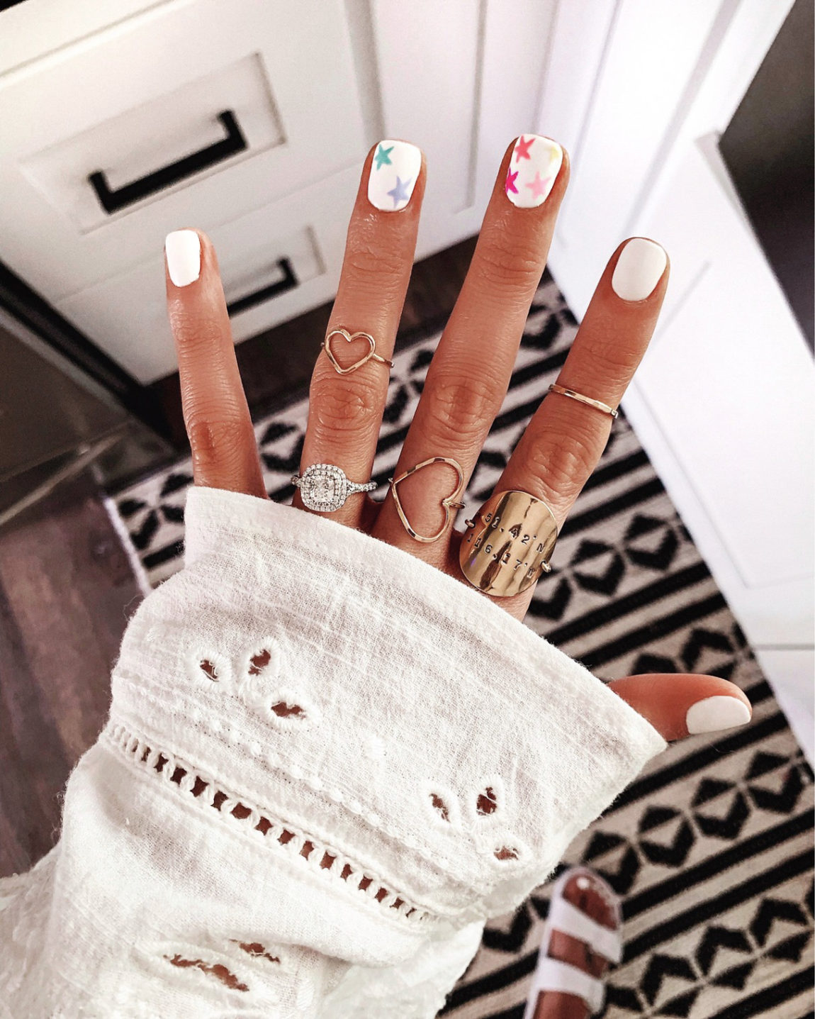 Star Nail Designs with Trendy Summer Colors - DIY Darlin'
