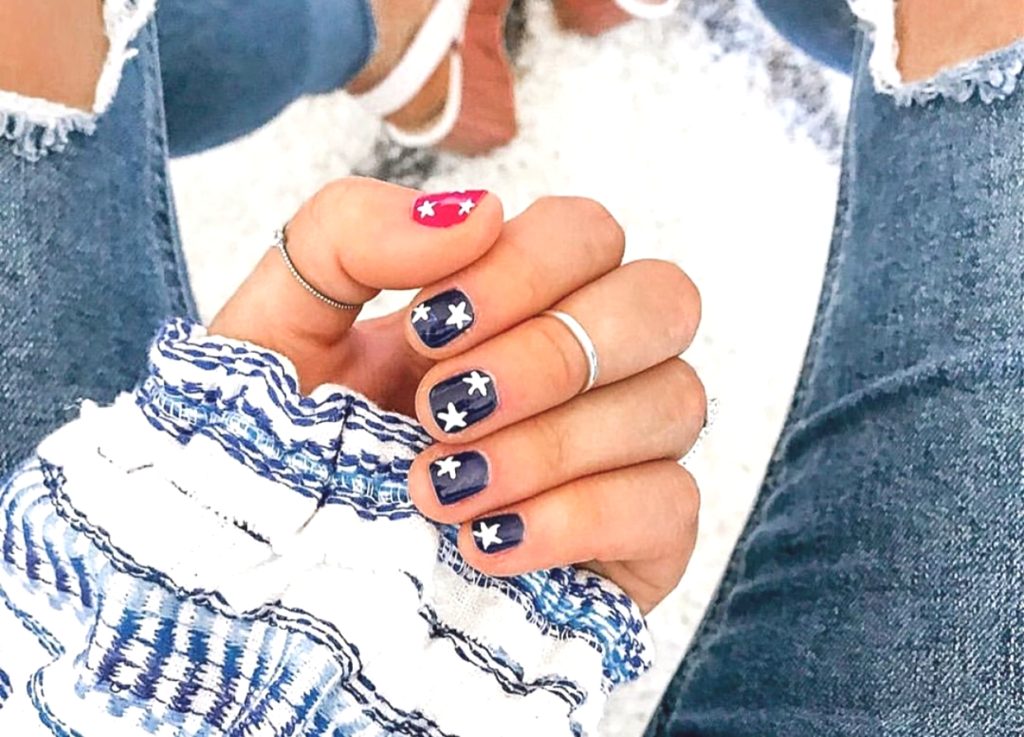 Star Nail Designs with Trendy Summer Colors - DIY Darlin'