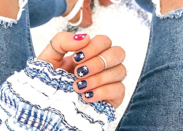 Star Nail Designs with Trendy Summer Colors - DIY Darlin'